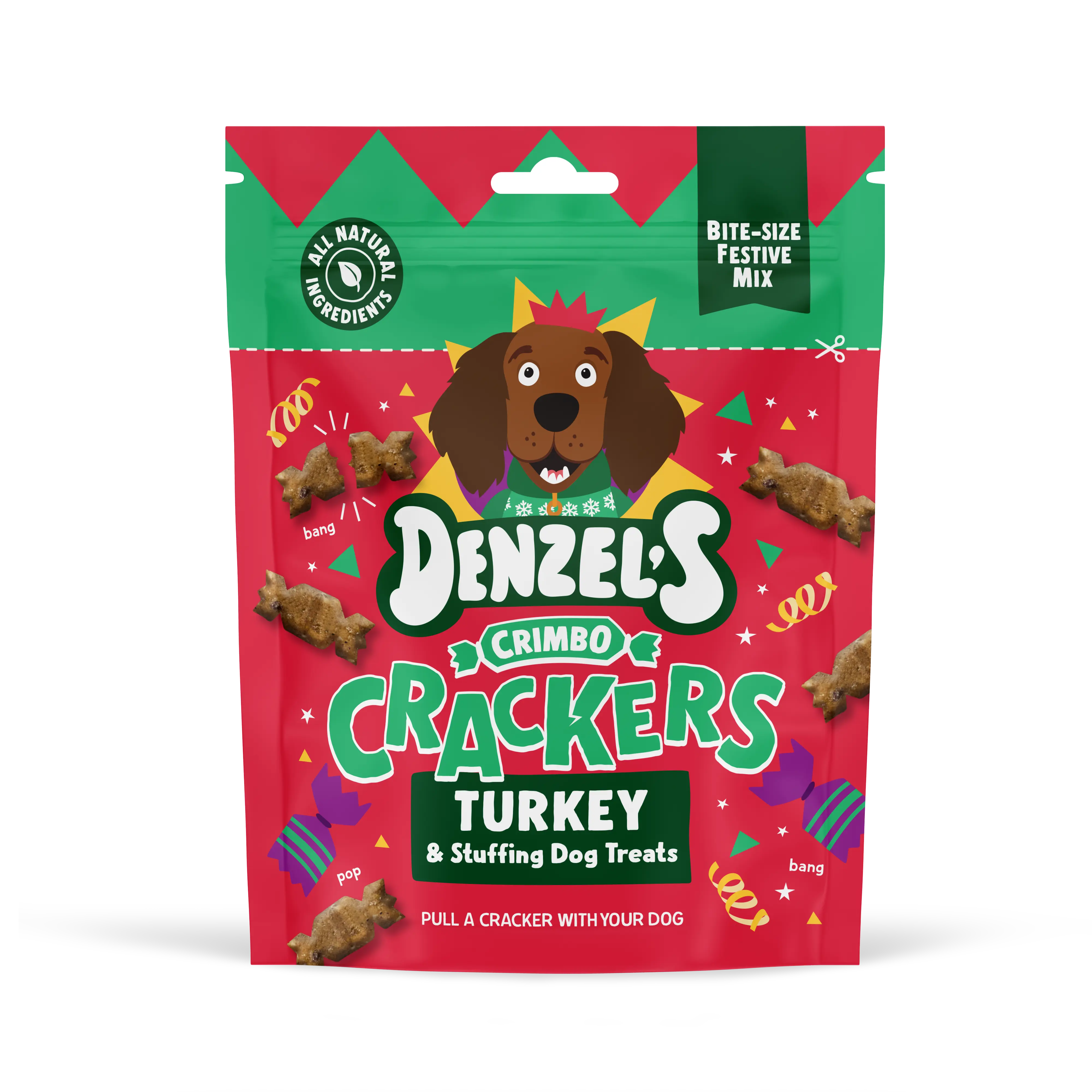 Denzel’s Crimbo Crackers - Turkey & Stuffing Dog Treats – Origin Pets ...